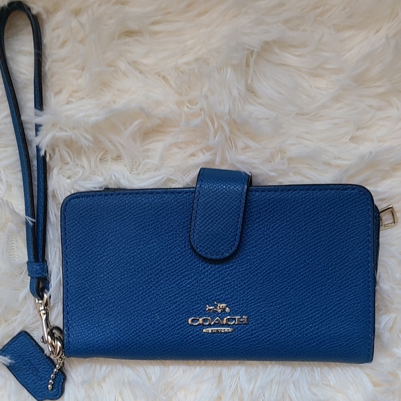 Coach | Bags | Coach Blue Wrislet | Poshmark
